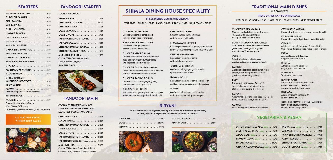 Takeaway Menu